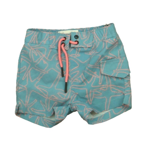 Sovereign Code | Swim | Sovereign Code Boys Aqua Pink Starfish Trunks ...